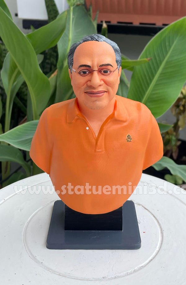 Memorable father 3d miniature |Custom 3D Half Bust Figurine – statuemini3d
