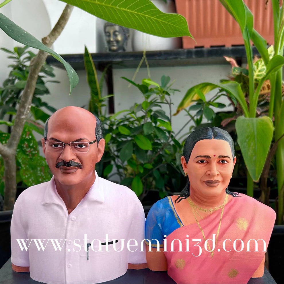Personalised 3D Half Body Statue Miniature | Custom Mini Figure Gift ...